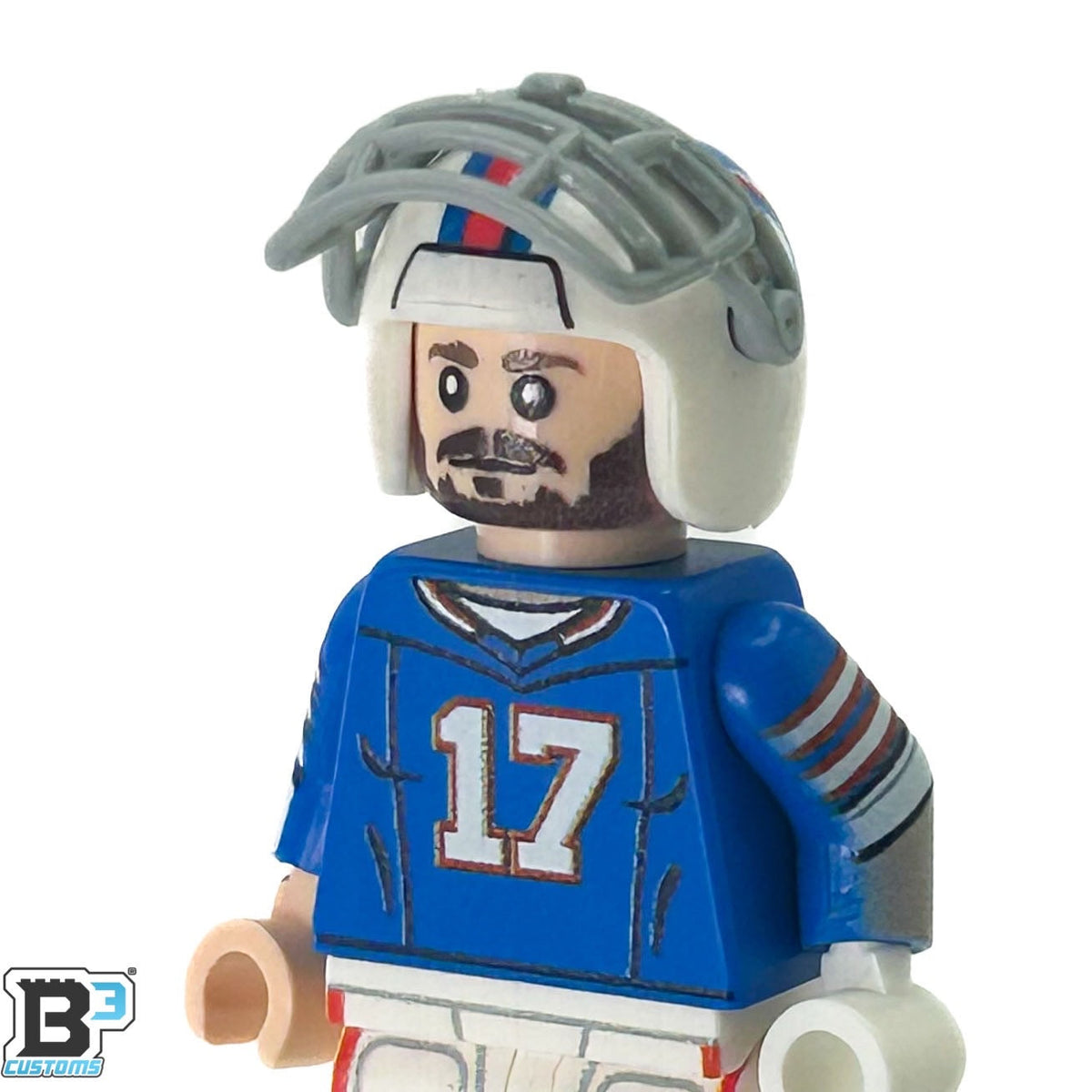 #17 QB Bills Football Player Minifig – B3 Customs