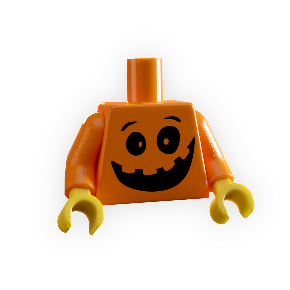 Halloween Happy Pumpkin Face Minifig Torso – B3 Customs