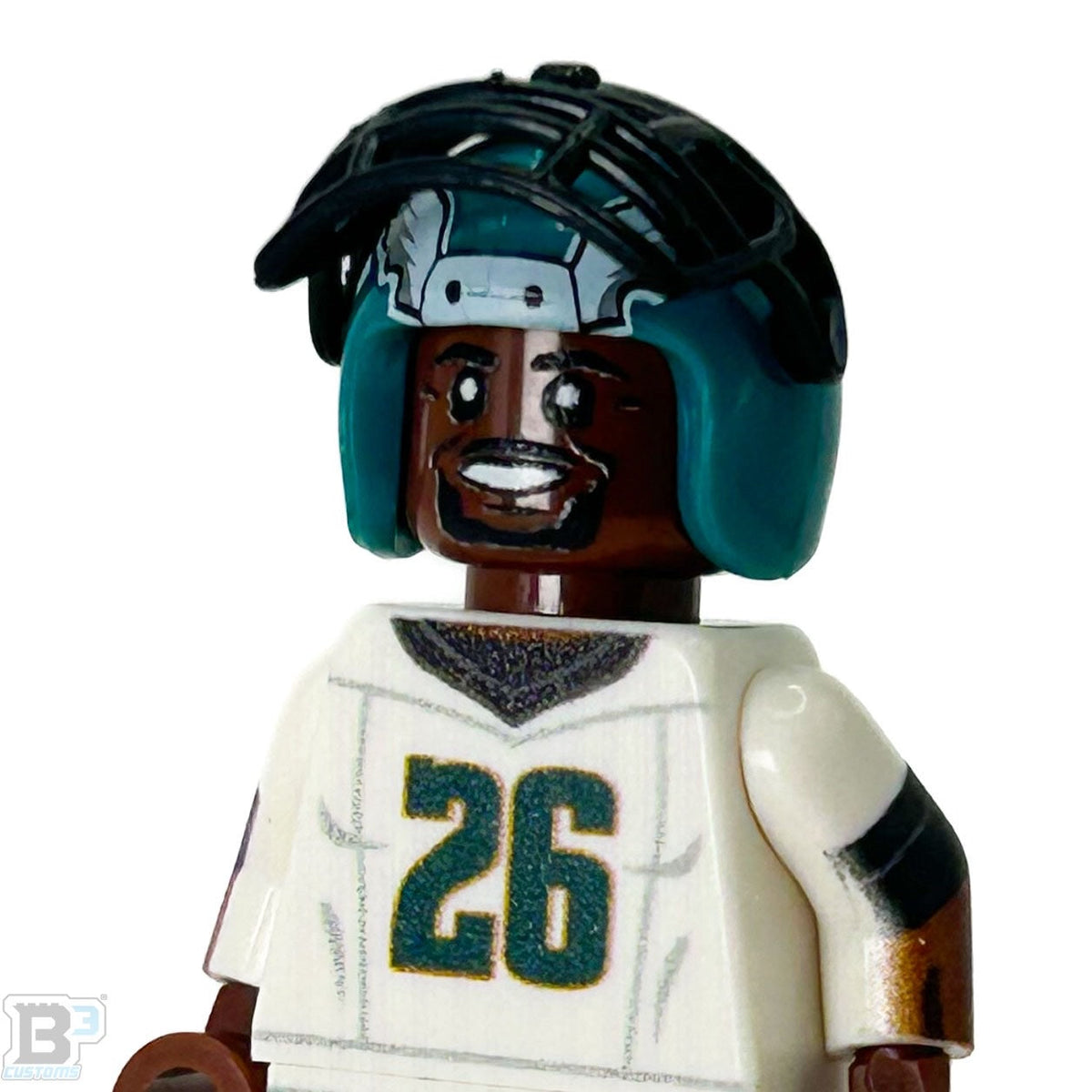 #26 RB Barkley Eagles Football Player Minifig made using LEGO parts ...