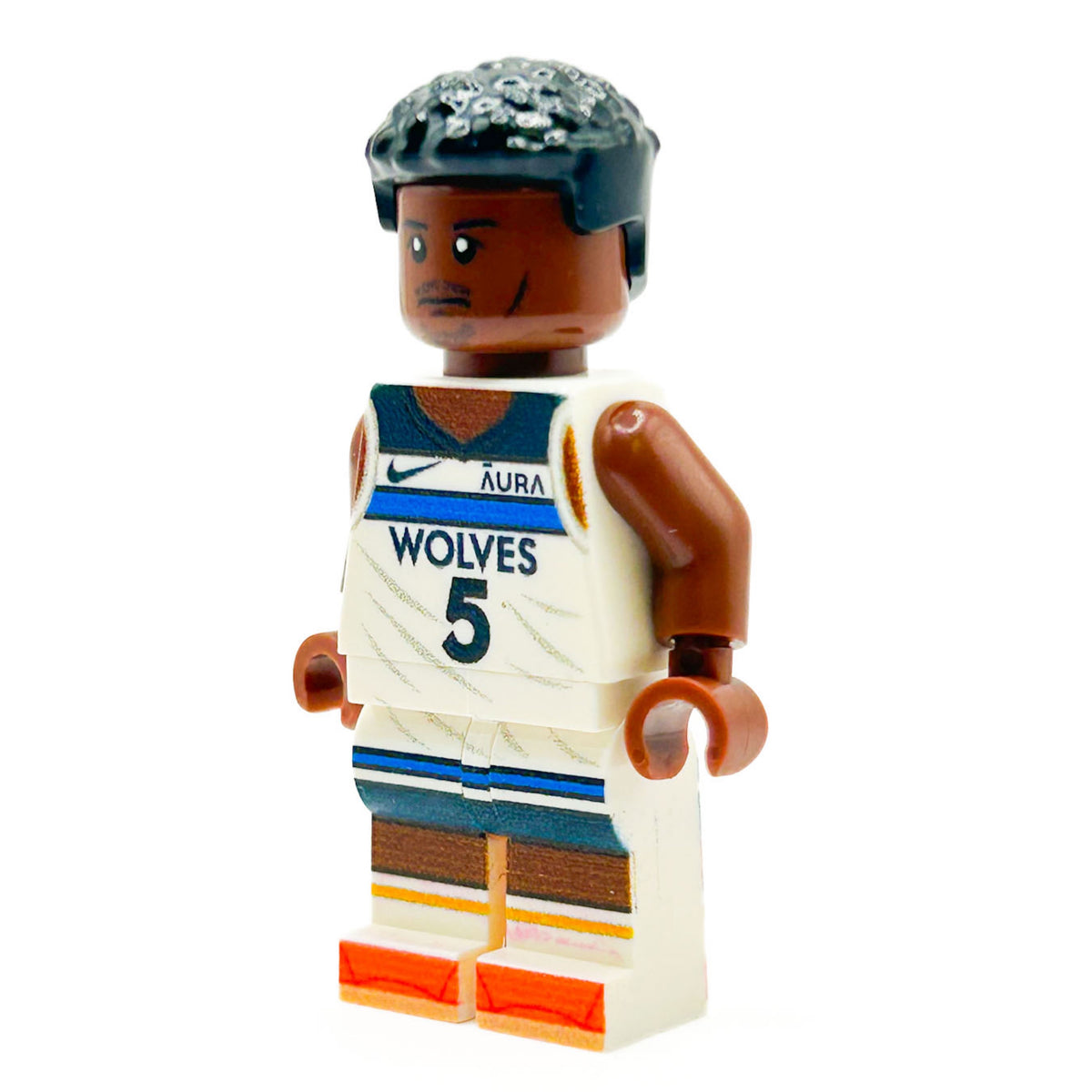 Ant Edwards #5 Basketball Player Minifig made using LEGO parts - B3 Cu ...