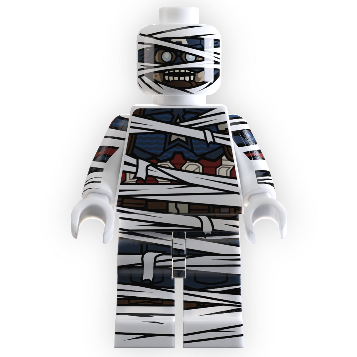 CAPTAIN as Mummy Minifig made using LEGO parts – B3 Customs