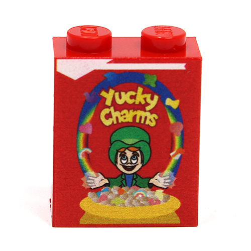 Yucky Charms Cereal Custom Printed 1x2x2 Brick made using LEGO parts ...