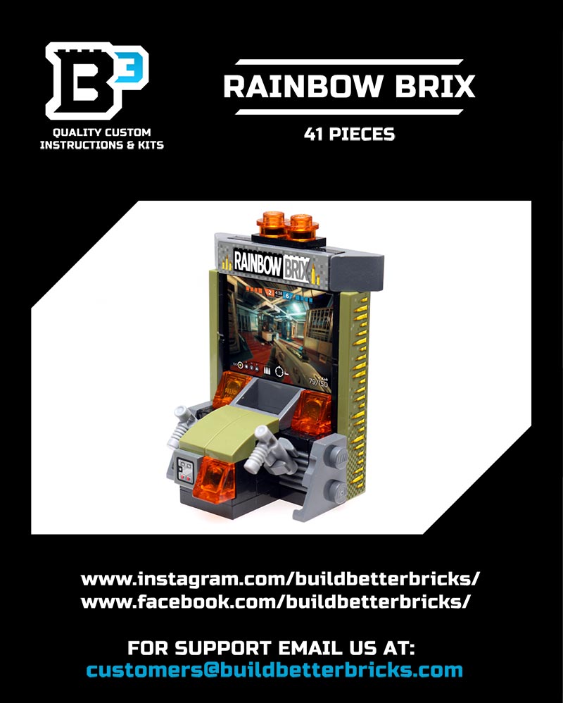 Rainbow Brix Shooter Arcade Game made using LEGO parts - B3 Customs