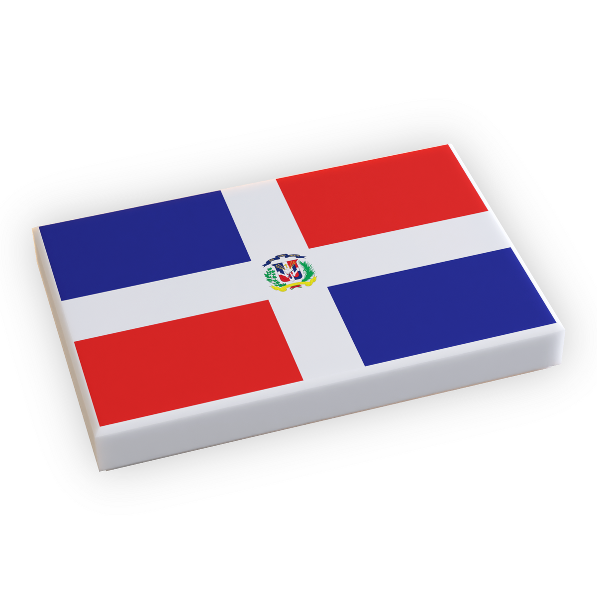 Dominican Republic Flag (2x3 Tile) made using LEGO part – B3 Customs