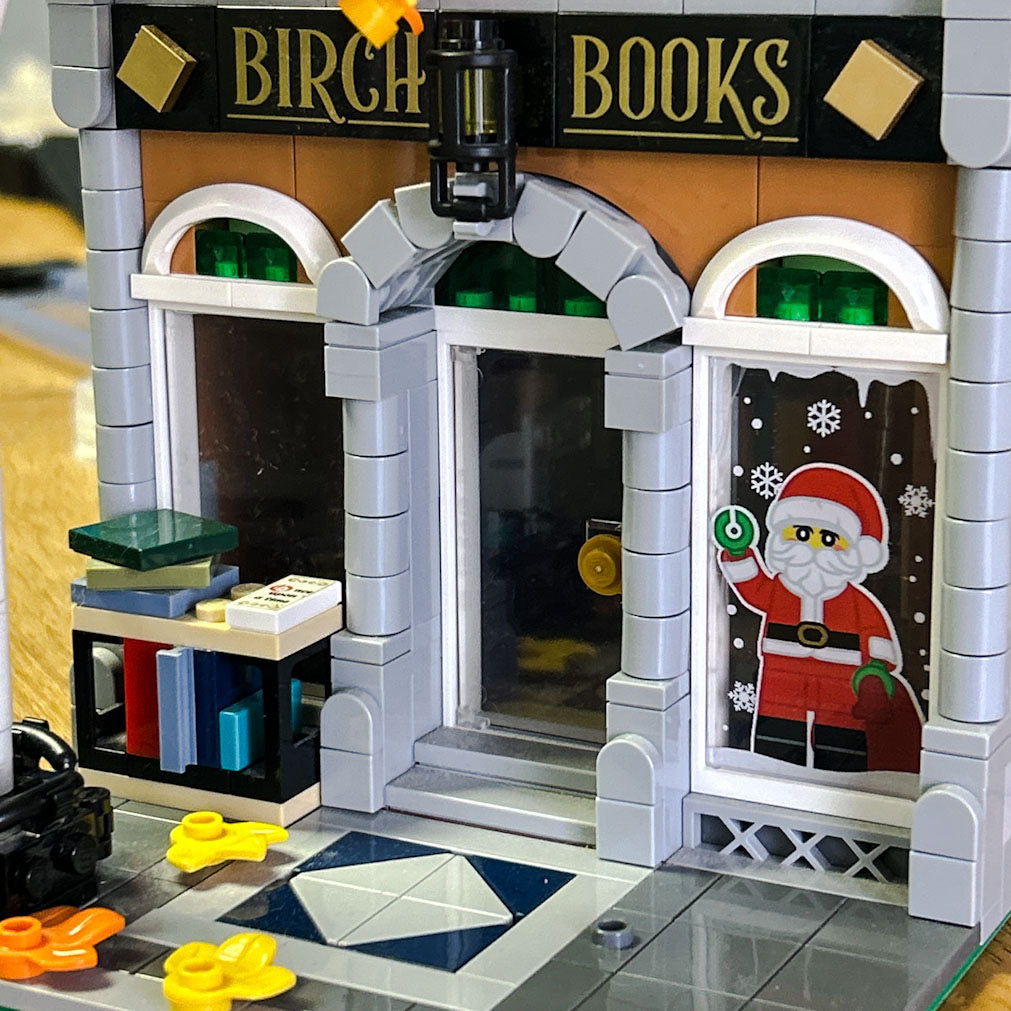Santa Clause Christmas Winter Village 4x6 Glass Window made with LEGO ...