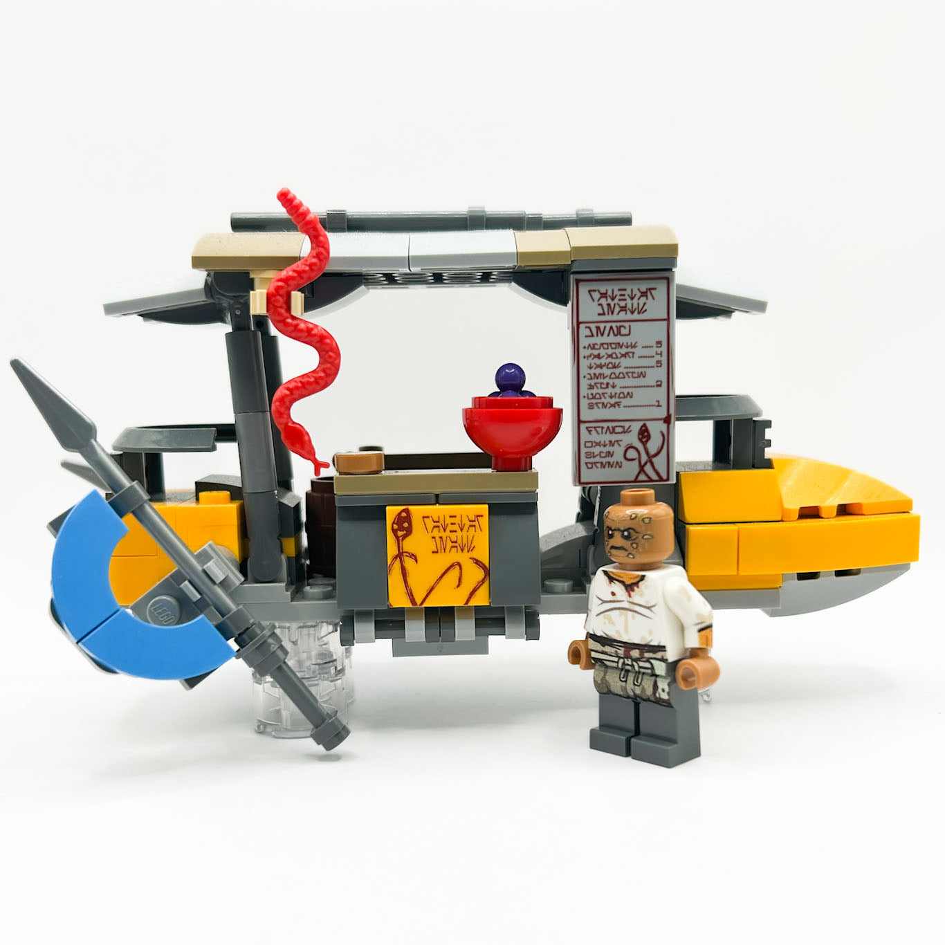 Star Wars Rathtar Meat Food Skiff Set made using LEGO parts - B3 Customs