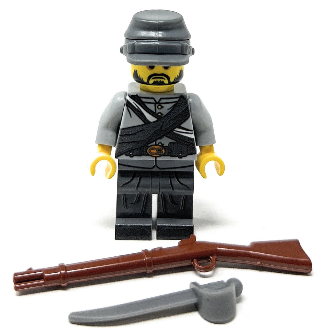 Civil War Confederate Soldier - Custom LEGO Military Minifigure B3 Cus ...