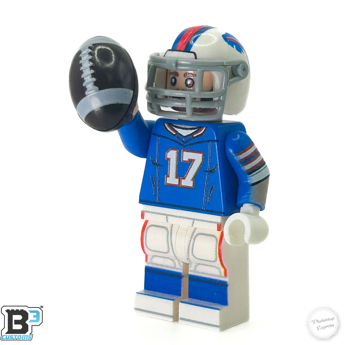 #17 QB Bills Football Player Minifig – B3 Customs