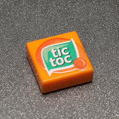 Tic Toc - Custom Printed 1x1 Tile made using LEGO part – B3 Customs