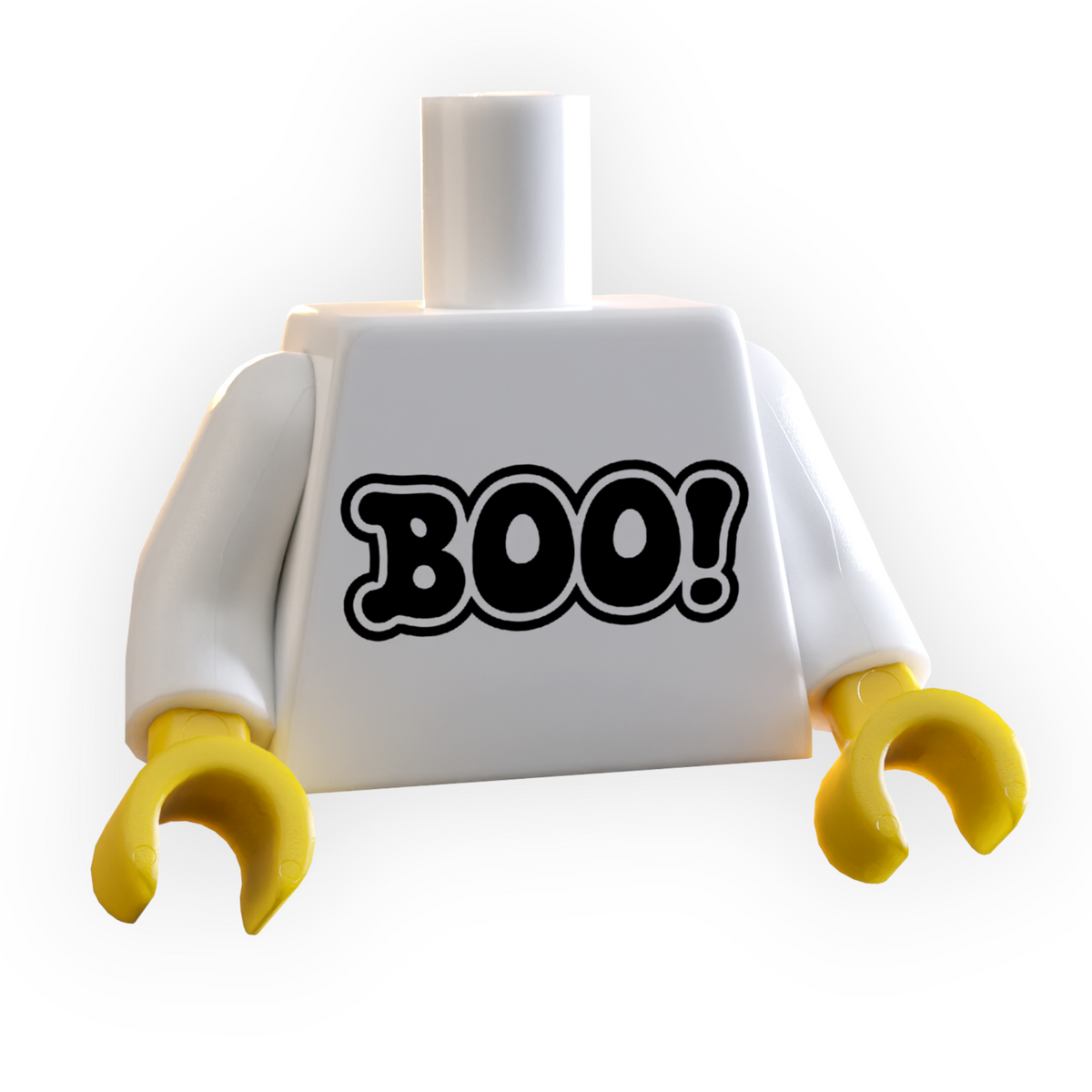 Halloween BOO! Minifig Torso made using LEGO parts – B3 Customs