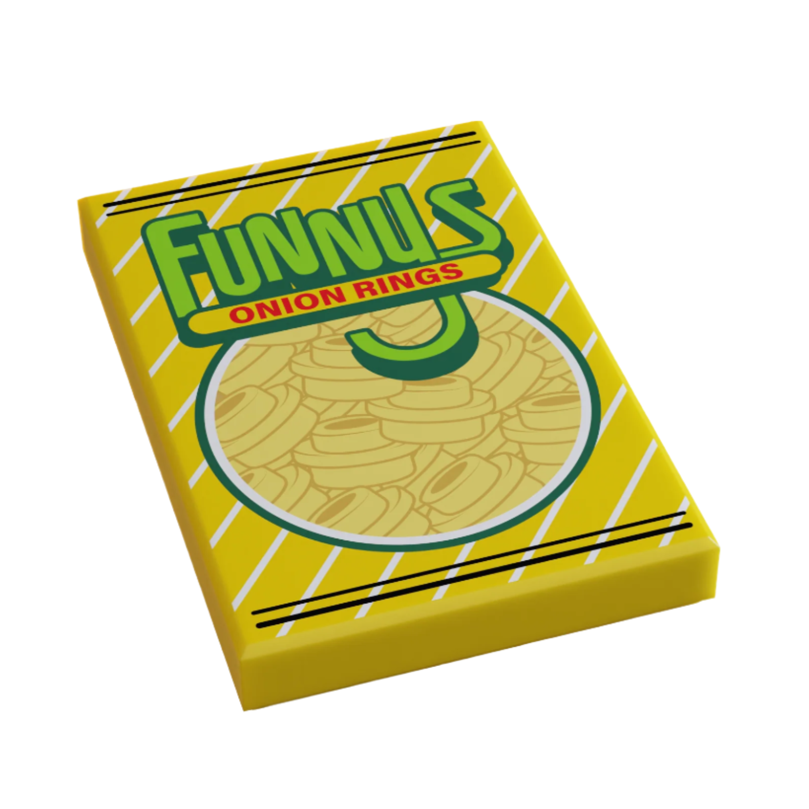 Funny's Onion Rings Minifig Snack (2x3 Tile) made using LEGO parts – B3 ...