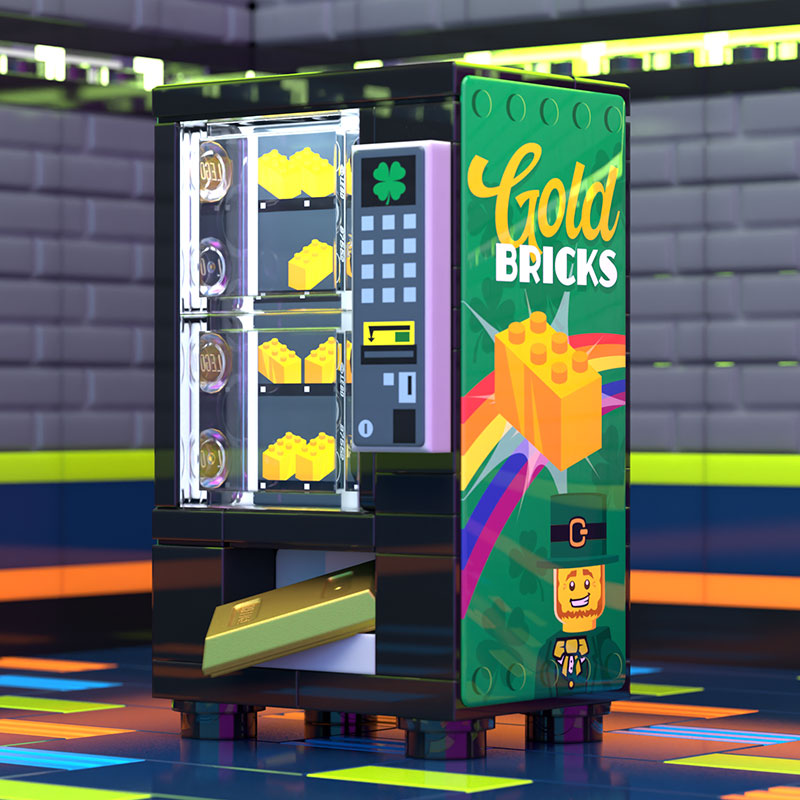 Gold Bars for Leprechauns St. Patrick's Day Vending Machine made using ...