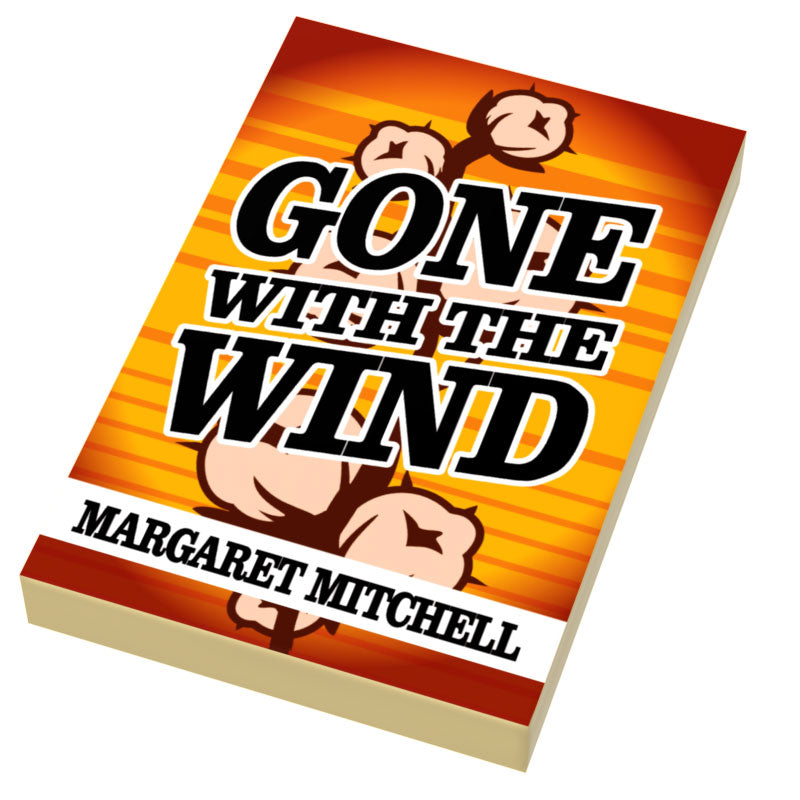 Gone with the Wind Book Tile (2x3) made using LEGO parts – B3 Customs