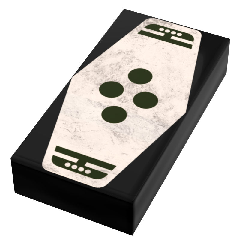 Green 4 Sabacc Card Custom Printed 1x2 Tile made using LEGO part - B3 ...