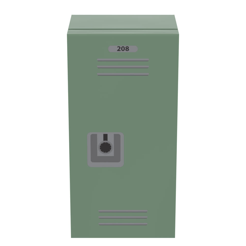 High School Locker (Plain) for Minifigs made using LEGO parts - B3 Cus ...