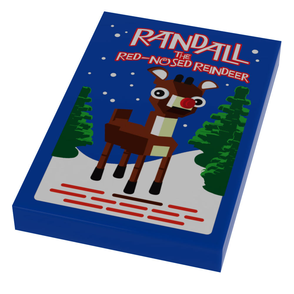 Red-Nosed Reindeer Christmas Movie Cover (2x3 Tile) made using LEGO pa ...