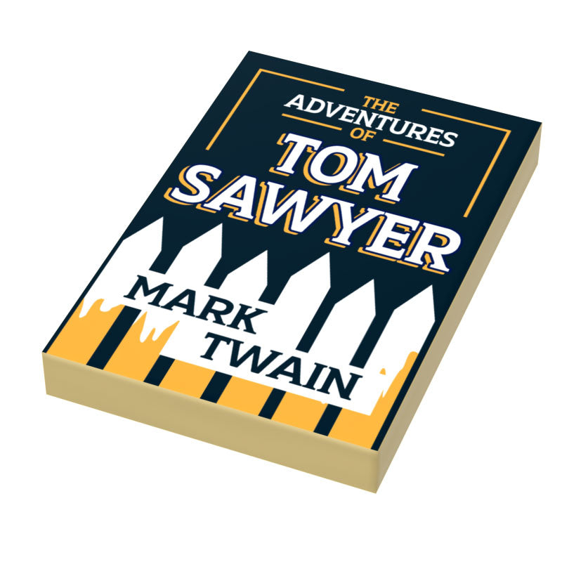 Tom Sawyer Book Tile (2x3) made using LEGO part. – B3 Customs