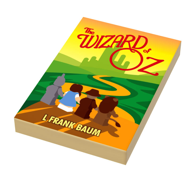 Wizard of Oz Book Tile (2x3) made using LEGO part – B3 Customs