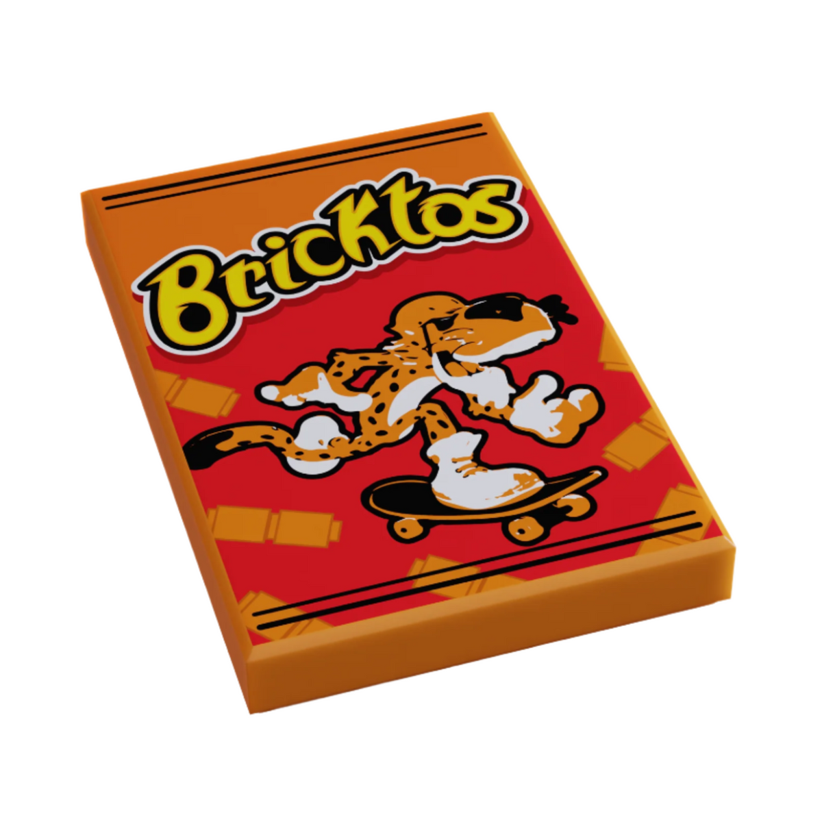 Bricktos Minifig Snack (2x3 Tile) made using LEGO tile – B3 Customs