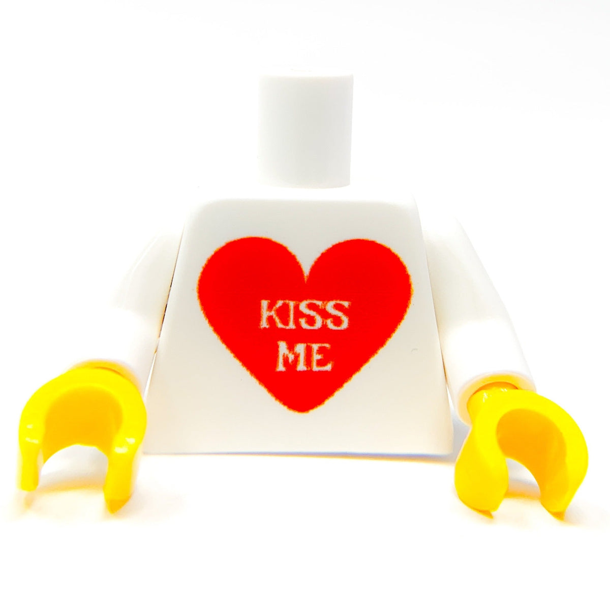 Custom Printed "Kiss Me" Heart Minifig Torso made with LEGO parts - B3 ...