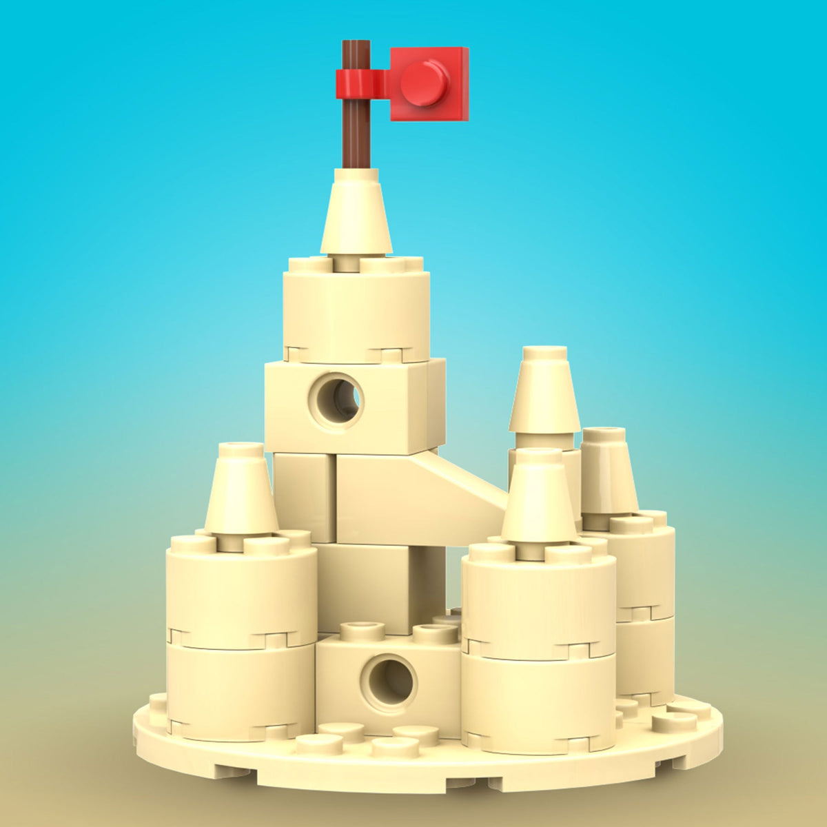 Sand Castle (Summer Fun!) - Custom Building Set – B3 Customs