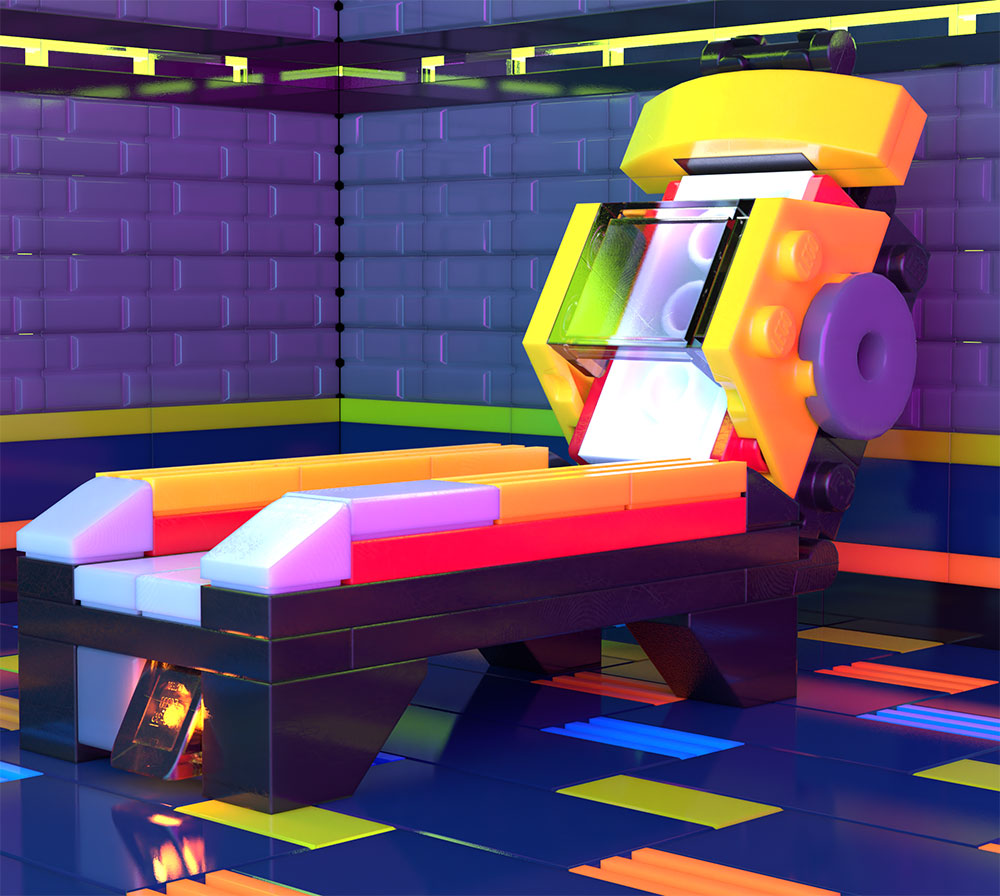 Roller Ball Arcade Machine made from LEGO parts – B3 Customs