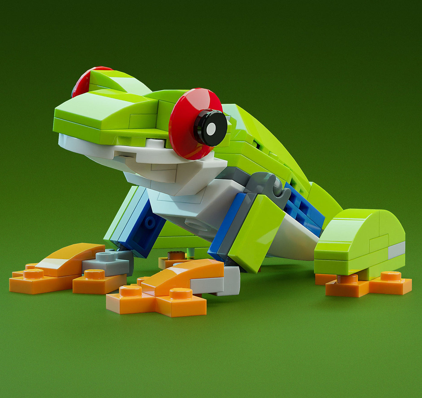 Red-Eye Tree Frog - Custom Building Set made using LEGO parts - B3 Cus ...